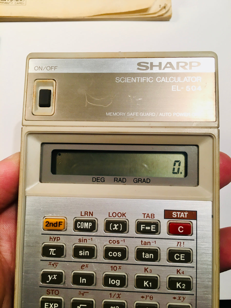 Sharp EL-504 Vintage Calculator Made in Japan in 1979 - Working – Wunderkammer Japan